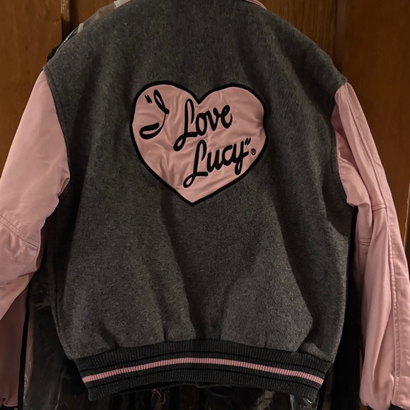 Nickelodeon | Jackets & Coats | I Love Lucy Jacket Pink And Gray | Poshmark